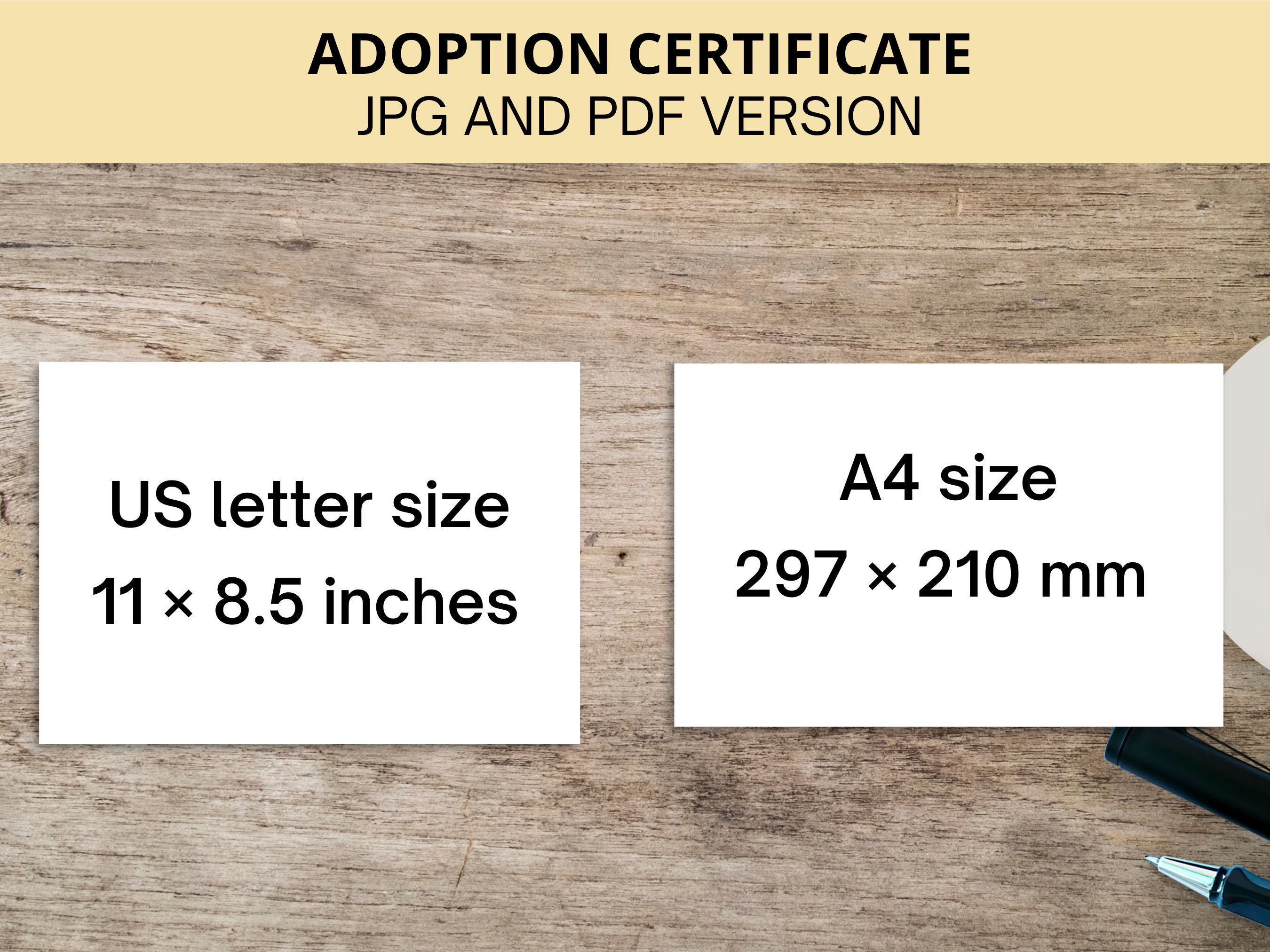 Cat Adoption Certificate, Pet Adoption Certificate, Kitten Adoption ...