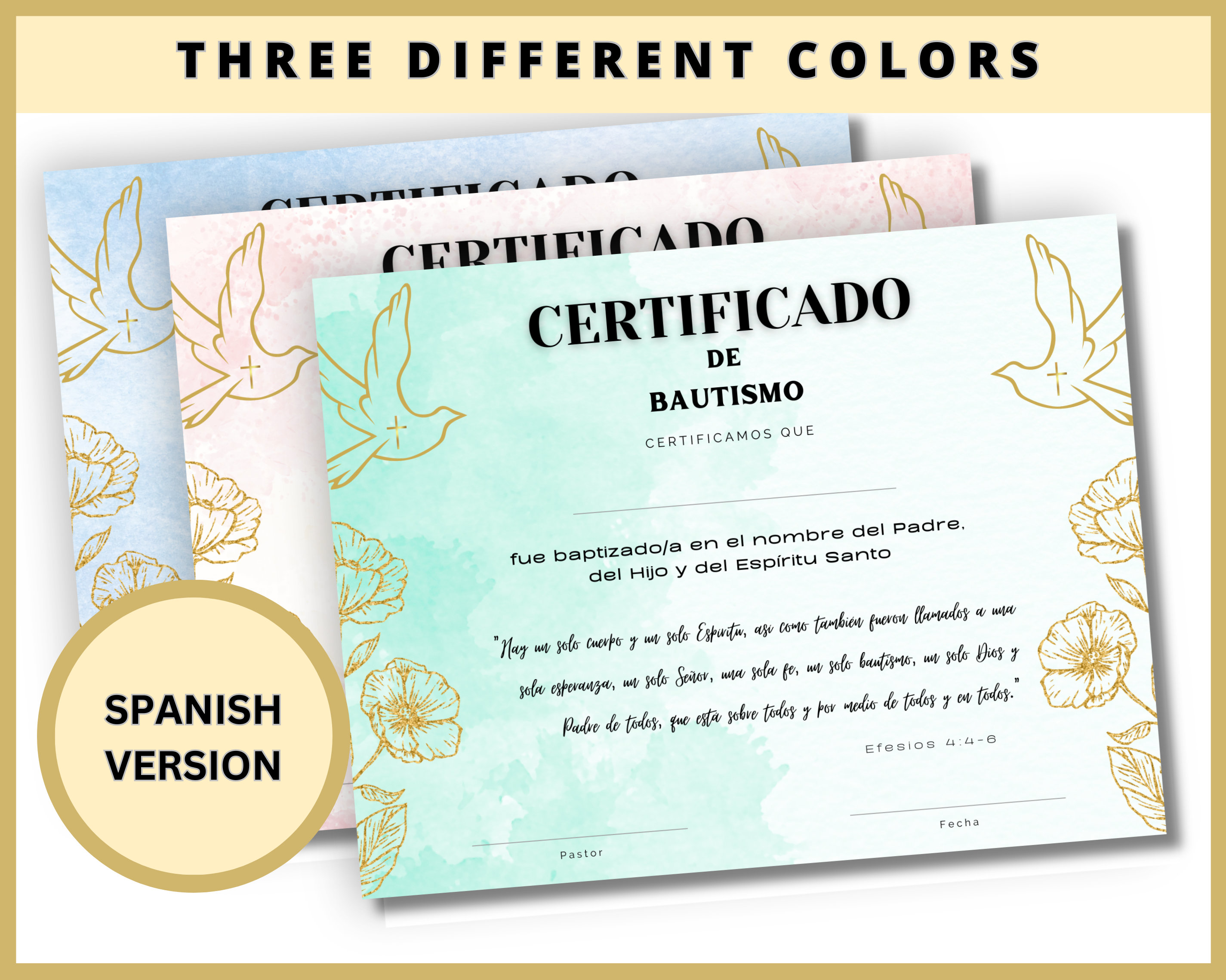Spanish Birth Certificate Template