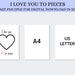 I Love You to Pieces Printable, Valentines Day Crafts for Kindergarten ...