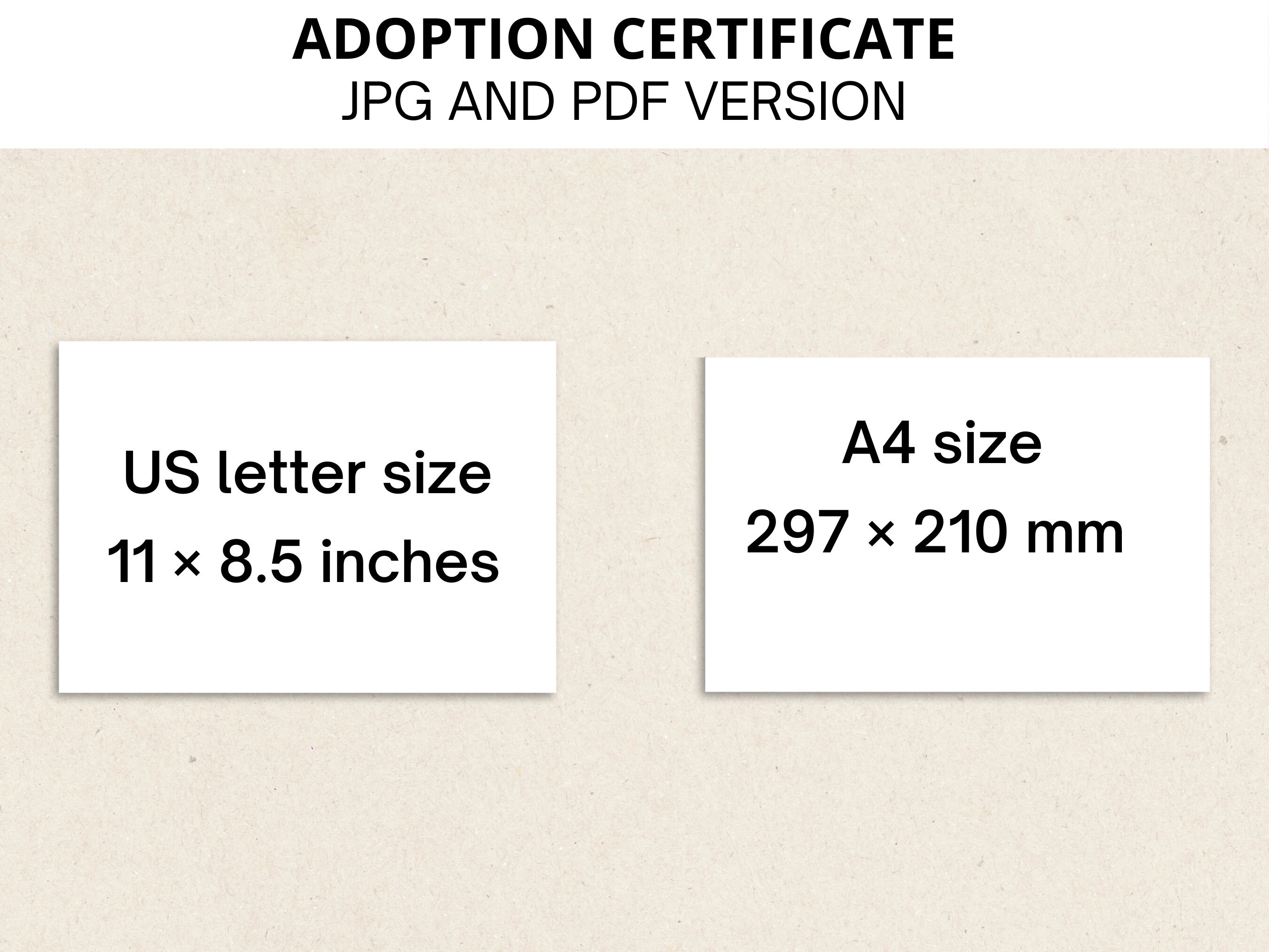 Pet Adoption Certificate, Chicken Adoption Certificate, Duck Adoption ...