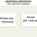 Pet Adoption Certificate, Bird Adoption Certificate, Parrot, Canary ...
