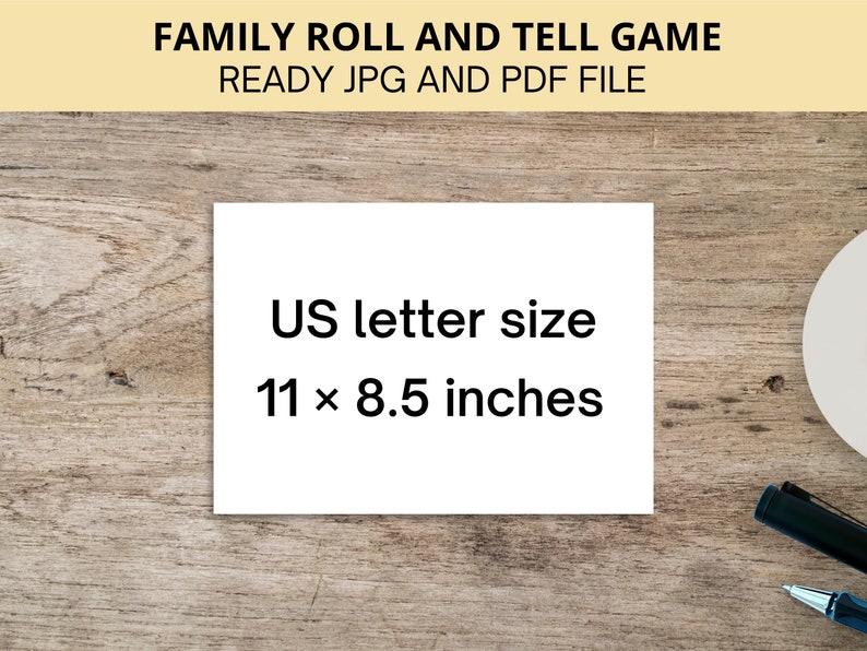 Family Reunion Games Printable Family Roll and Tell Game - Etsy