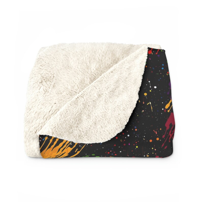 Paint Splatter Blanket, Colorful Blanket, Paint Blanket, Paint Spill ...