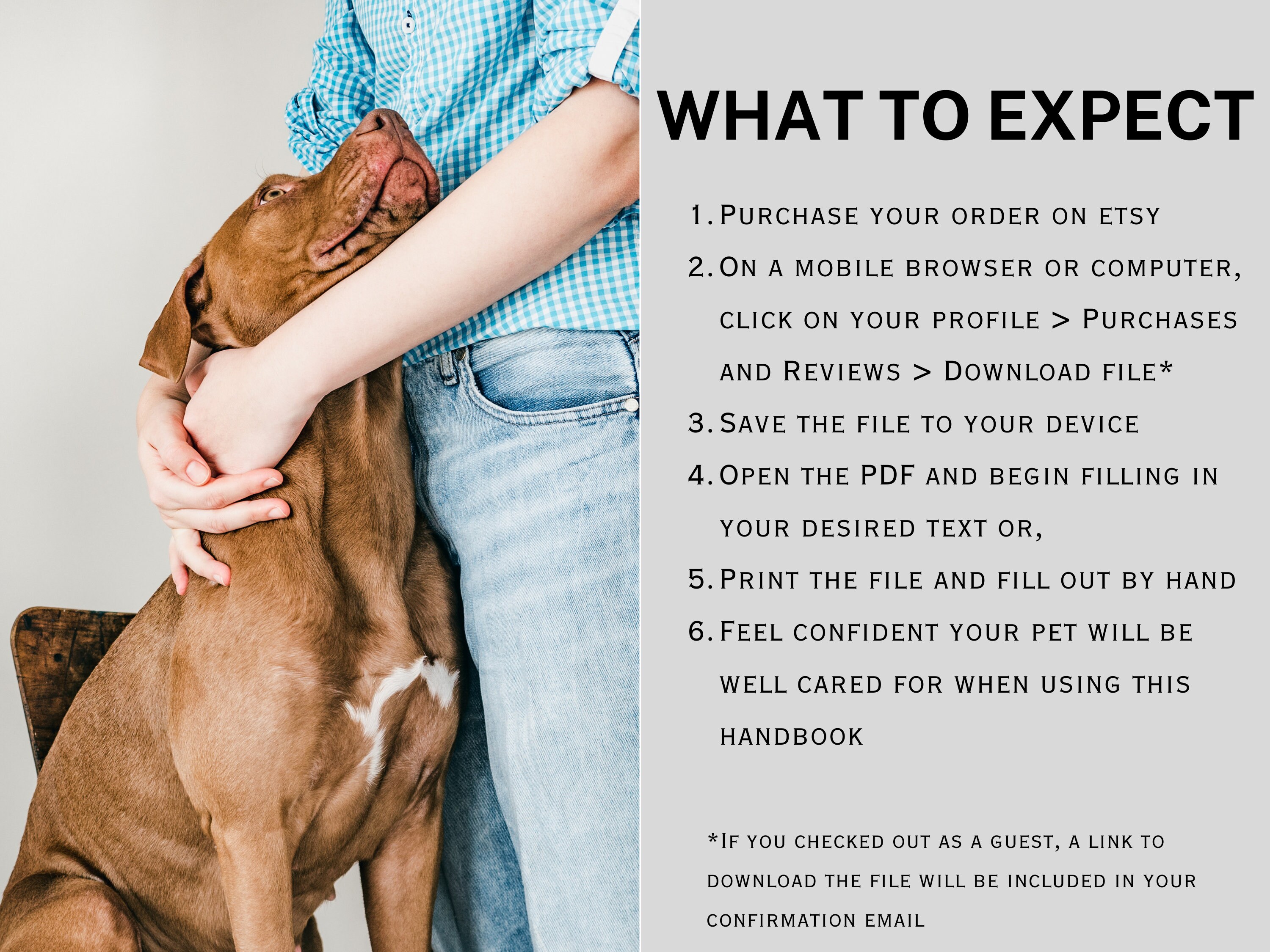 Pet Sitter Notes for Pet Care Instructions for House Sitter Guide for ...