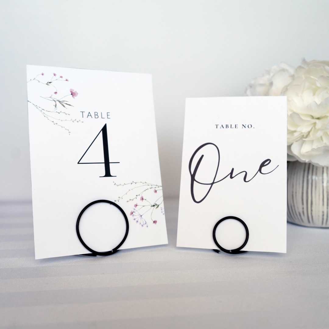 Circle Wire Table Number Holder: Minimalist Wedding Decor - Etsy