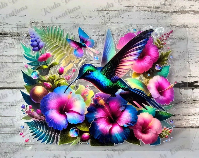 Tropical Hummingbird 2 UV DTF Decal - Etsy