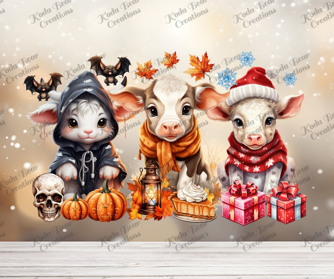 Hallowthankmas Animals UV DTF Decal - Etsy