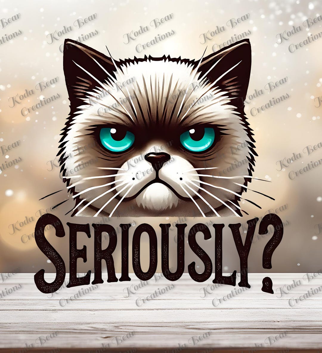 Seriously? Cat UV DTF Decal - Etsy