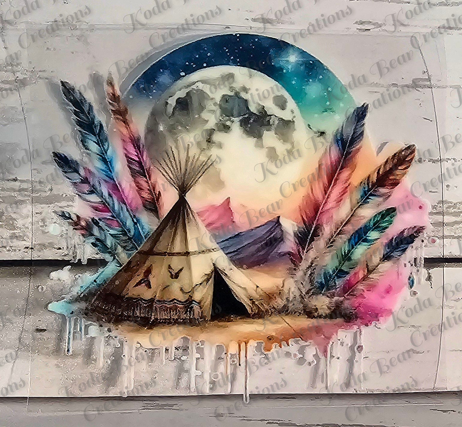 Native Moon UV DTF Decal - Etsy