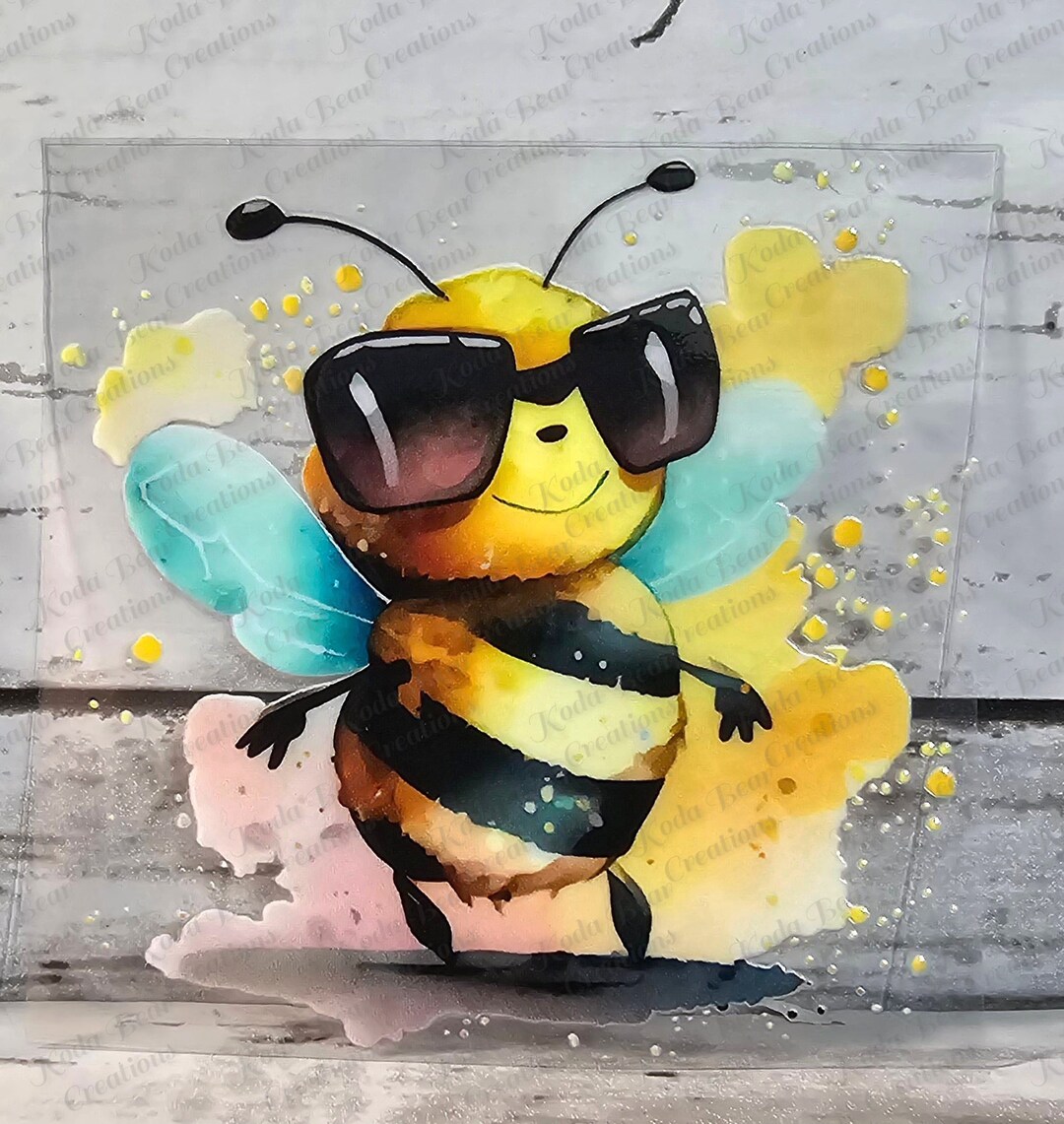 Bee Splash UV DTF Decal - Etsy