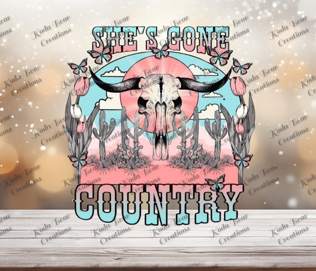 She's Gone Country UV DTF Decal-d225 - Etsy