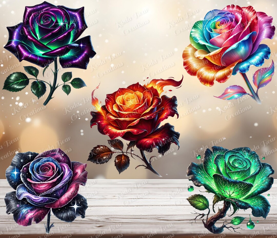 Roses Element Sheet UV DTF Decals - Etsy