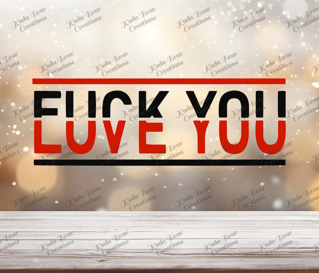 F-you Love You UV DTF Decal-d217 - Etsy