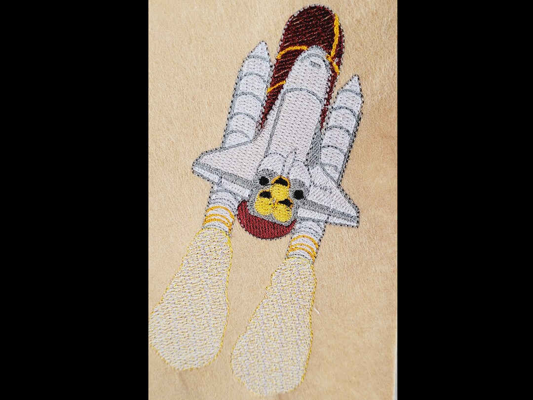 Embroidery File Space Shuttle - Rocket 84 X 148 Mm - Etsy