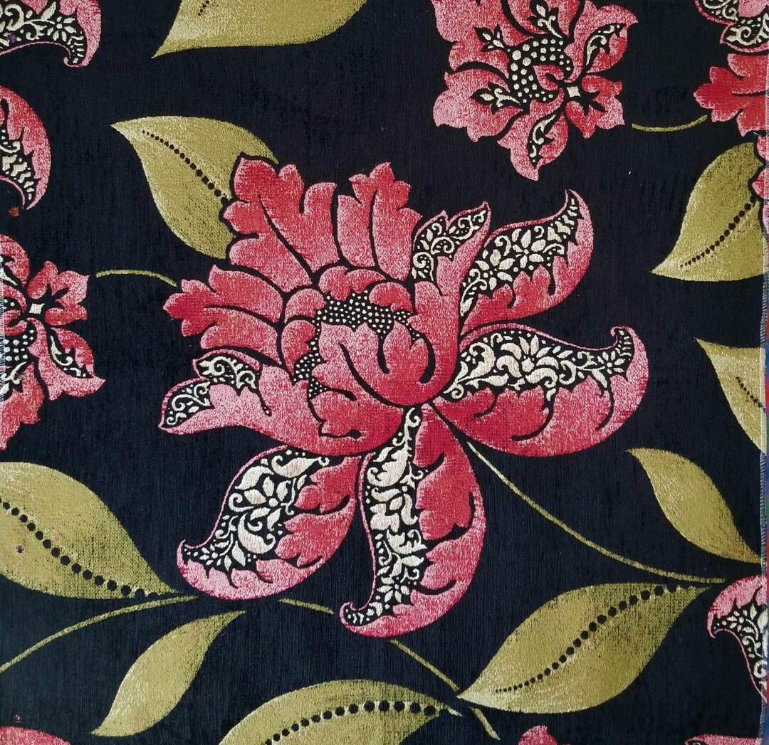 Gorgeous, Abstract, Floral , Heavy Chenille, Panel - Etsy