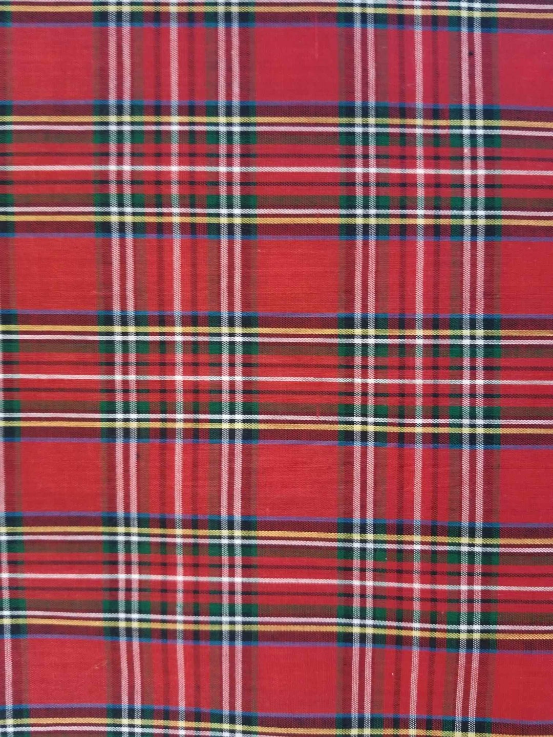 Classic Christmas Plaid Fabric in Light Cotton Blend - Etsy