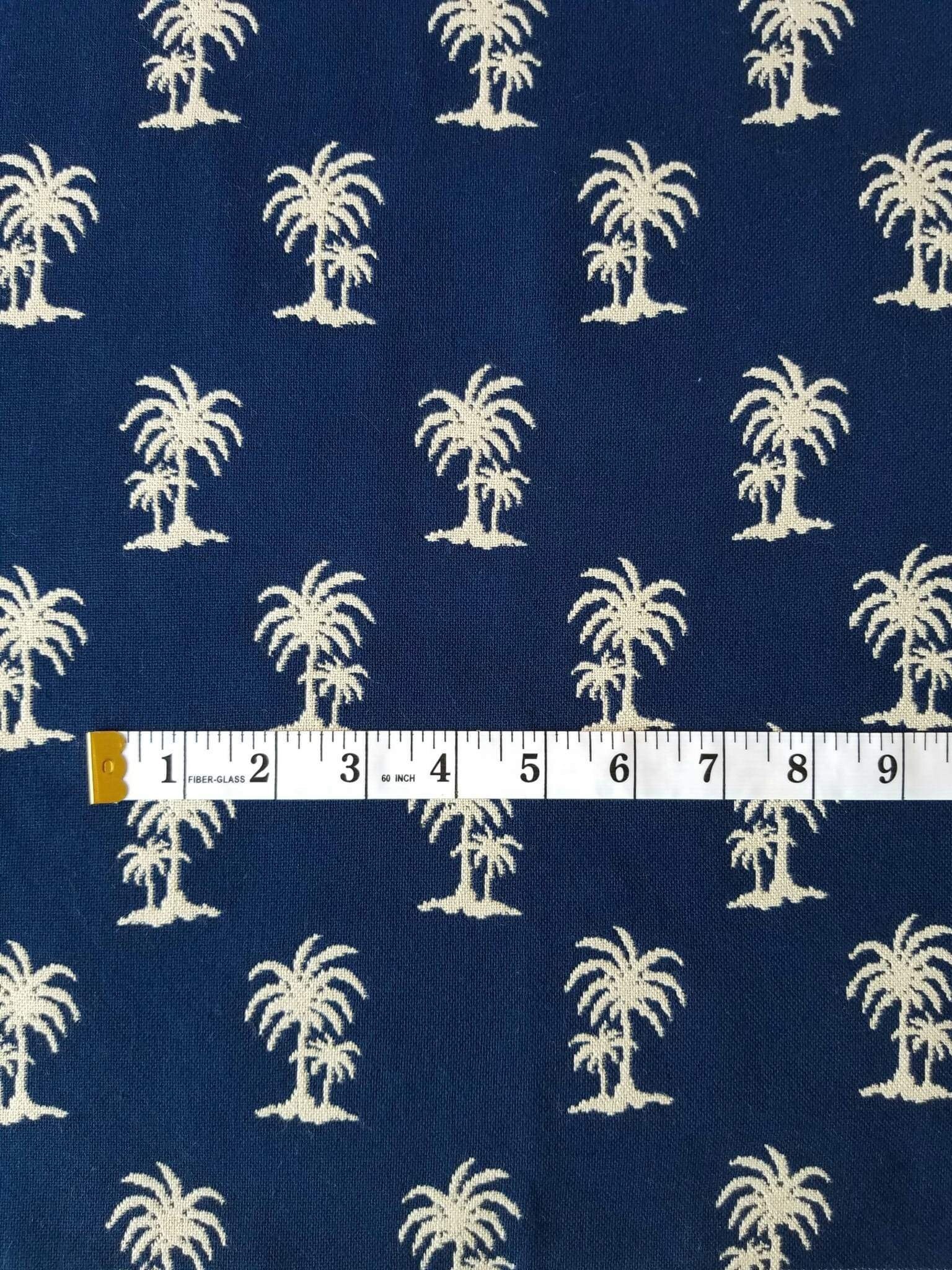 Navy and Cream, Striped and Palm Tree Fabric Packet - Etsy
