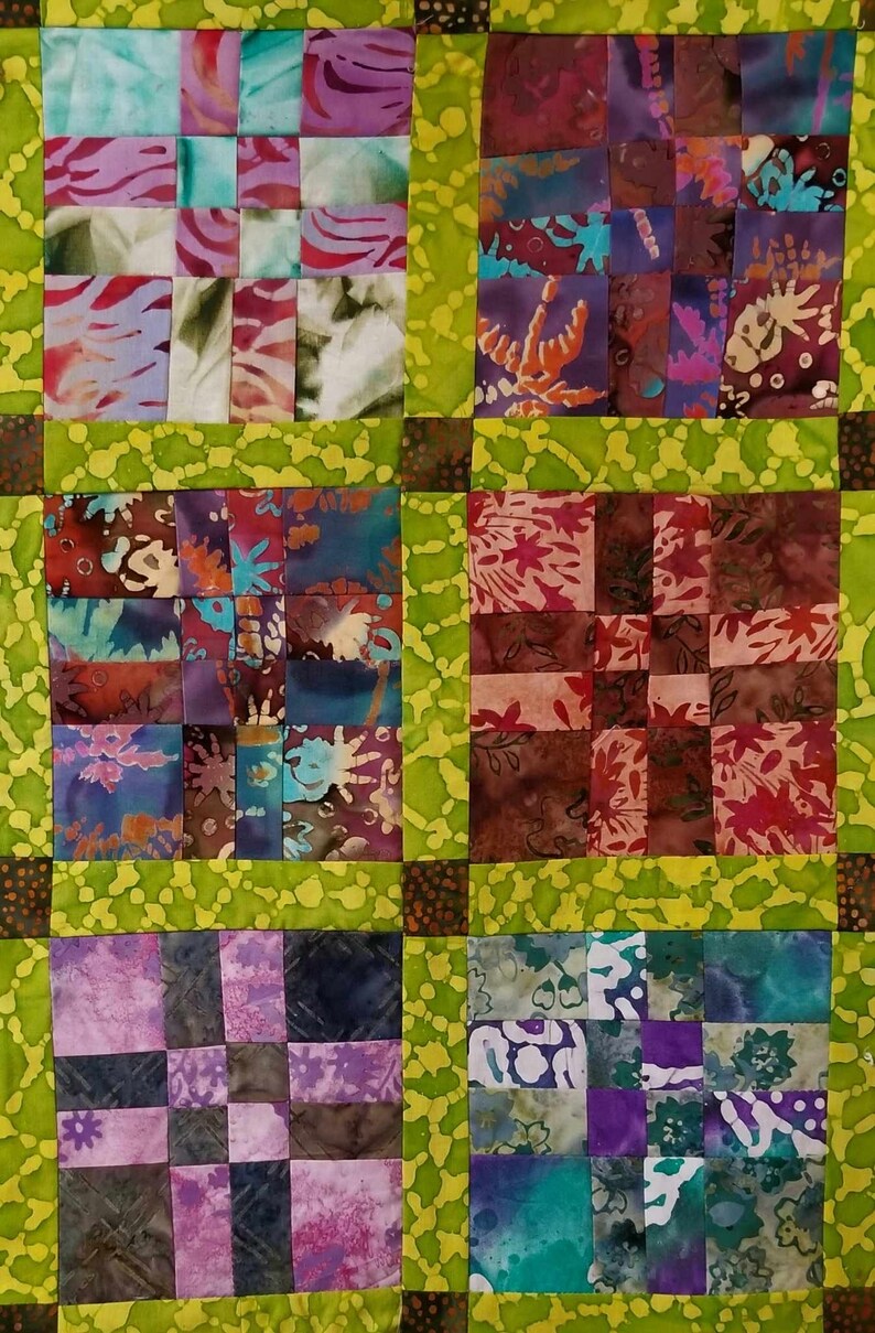 Vintage Hand Made Batik Quilt Starter - Etsy