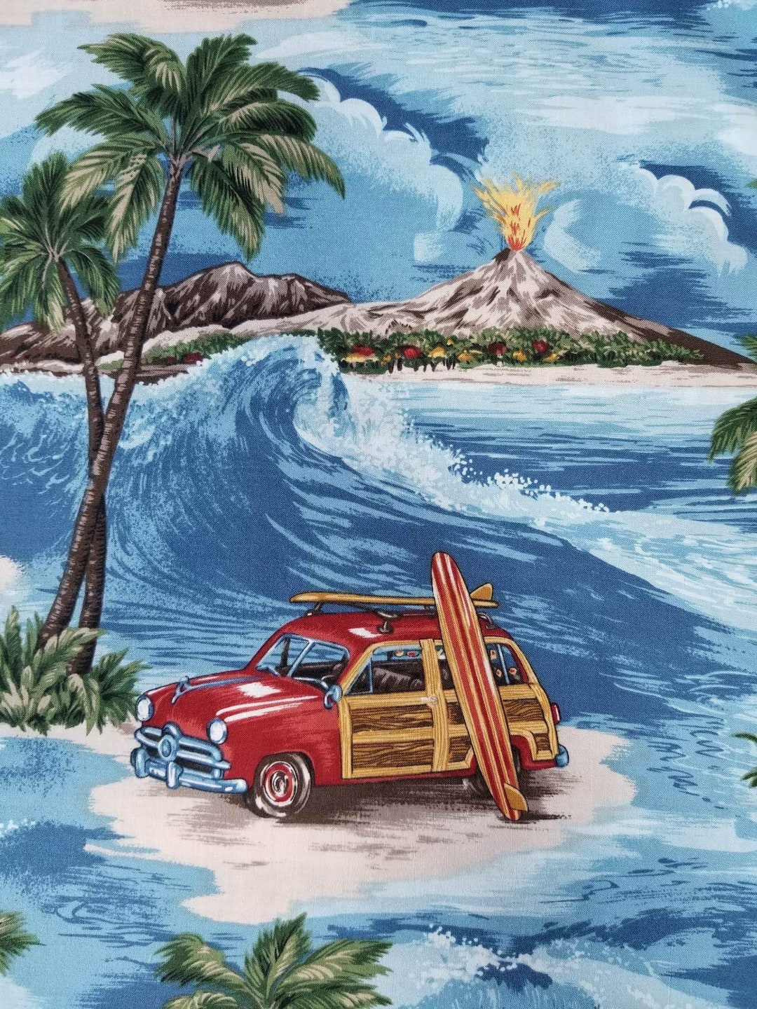 Hoffman International Fabric Classic Woody/ Surfer Fabric - Etsy