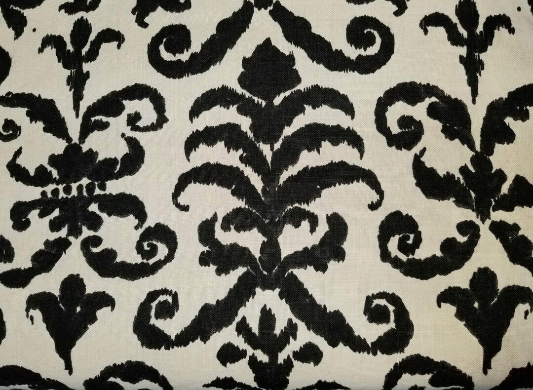 Ralph Lauren, Home Fabric Finsbury Damask Gesso Black and White 54"x71 ...