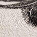 Tropical Black and White Barkcloth With Palm Trees and Flowers - Etsy