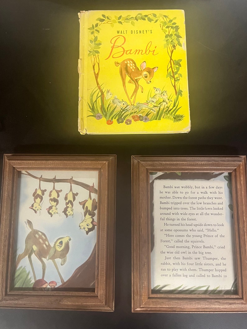 Two Vintage Pages From Walt Disney's Bambi Circa 1942 Bambi and the ...