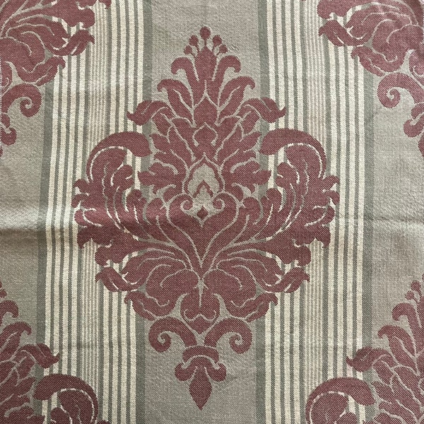 Burgundy Damask Fabric - Etsy