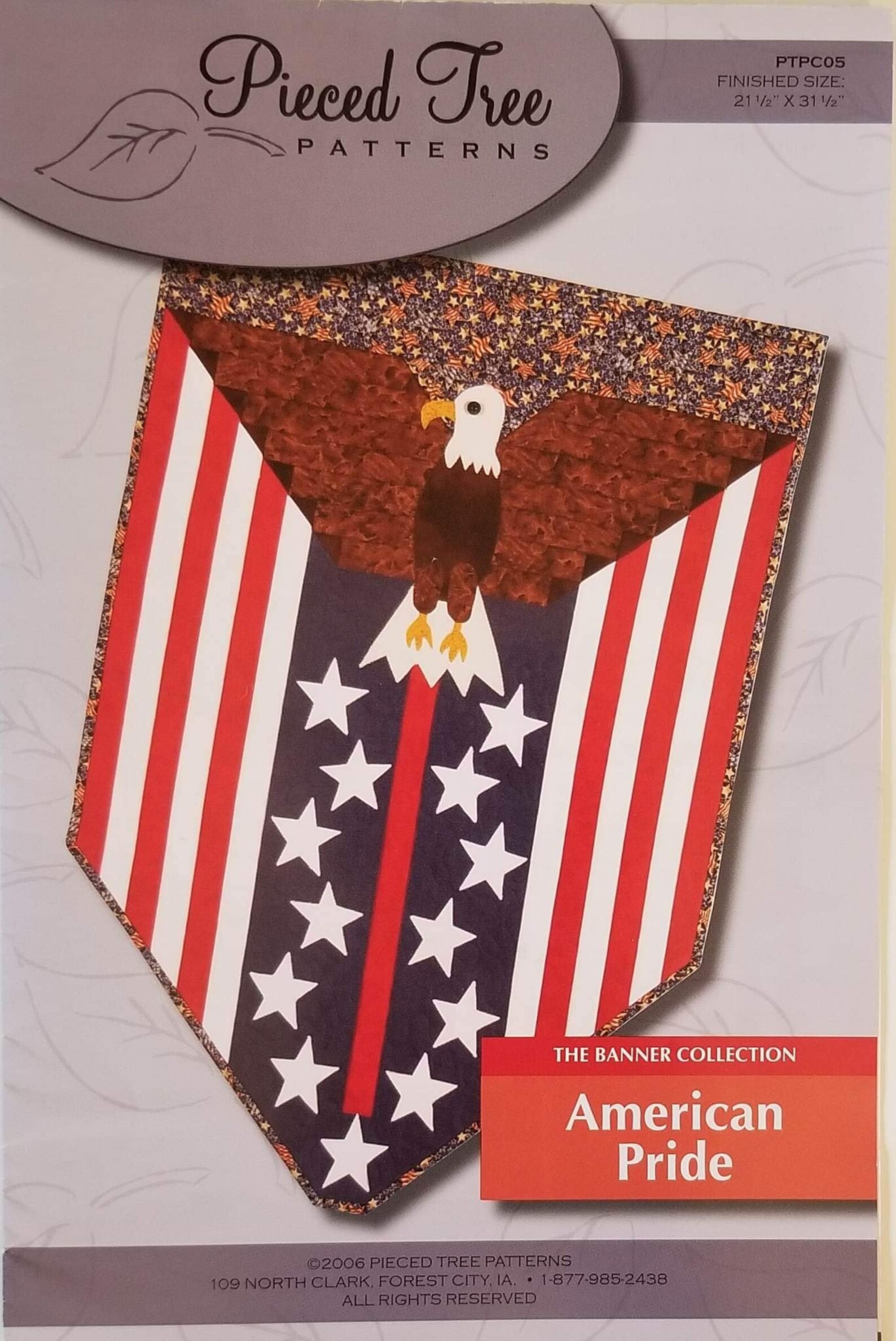 Pieced Tree Patterns American Pride Banner PTPC05 Size: 21.5 X 31.5 - Etsy