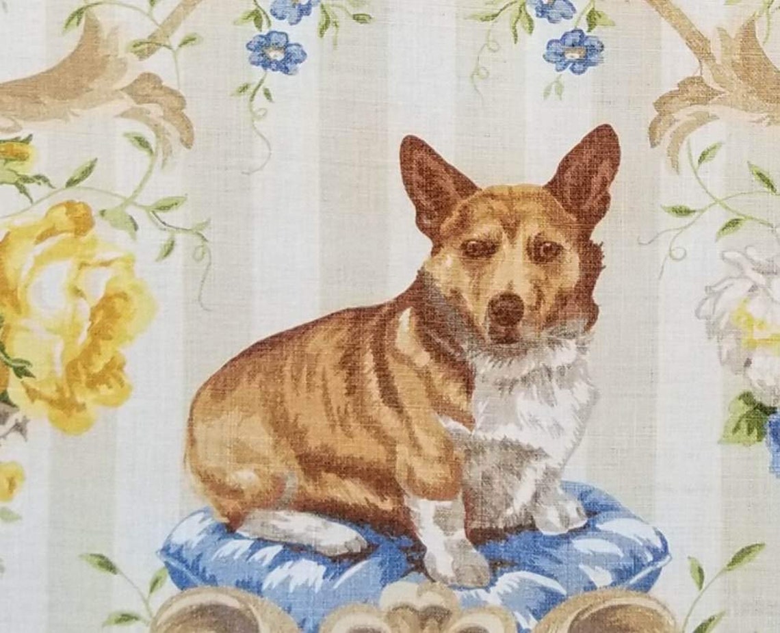 Vintage Lee Joffa "putting on the Dog" Linen Toile Fabric - Etsy