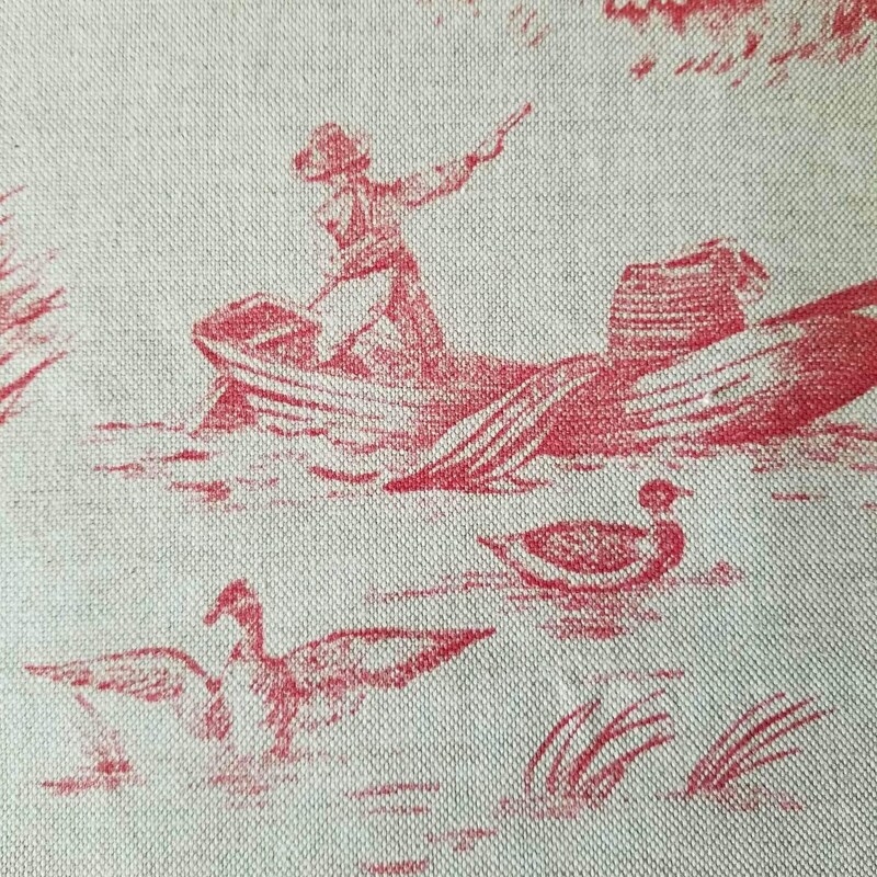 Red Toile Wallpaper - Etsy