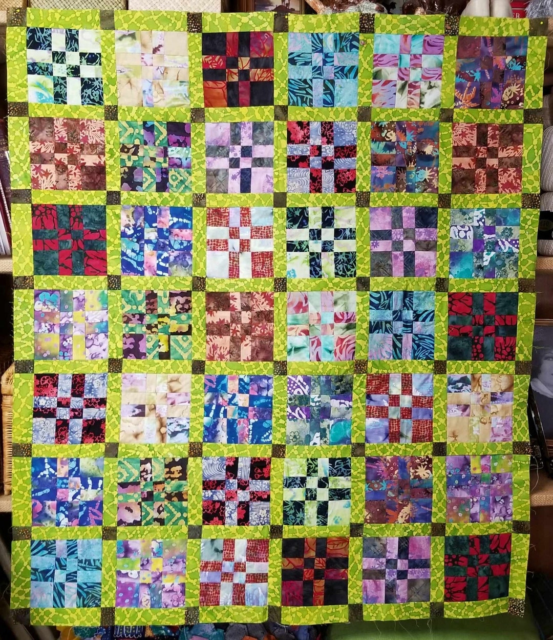 Vintage Hand Made Batik Quilt Starter - Etsy