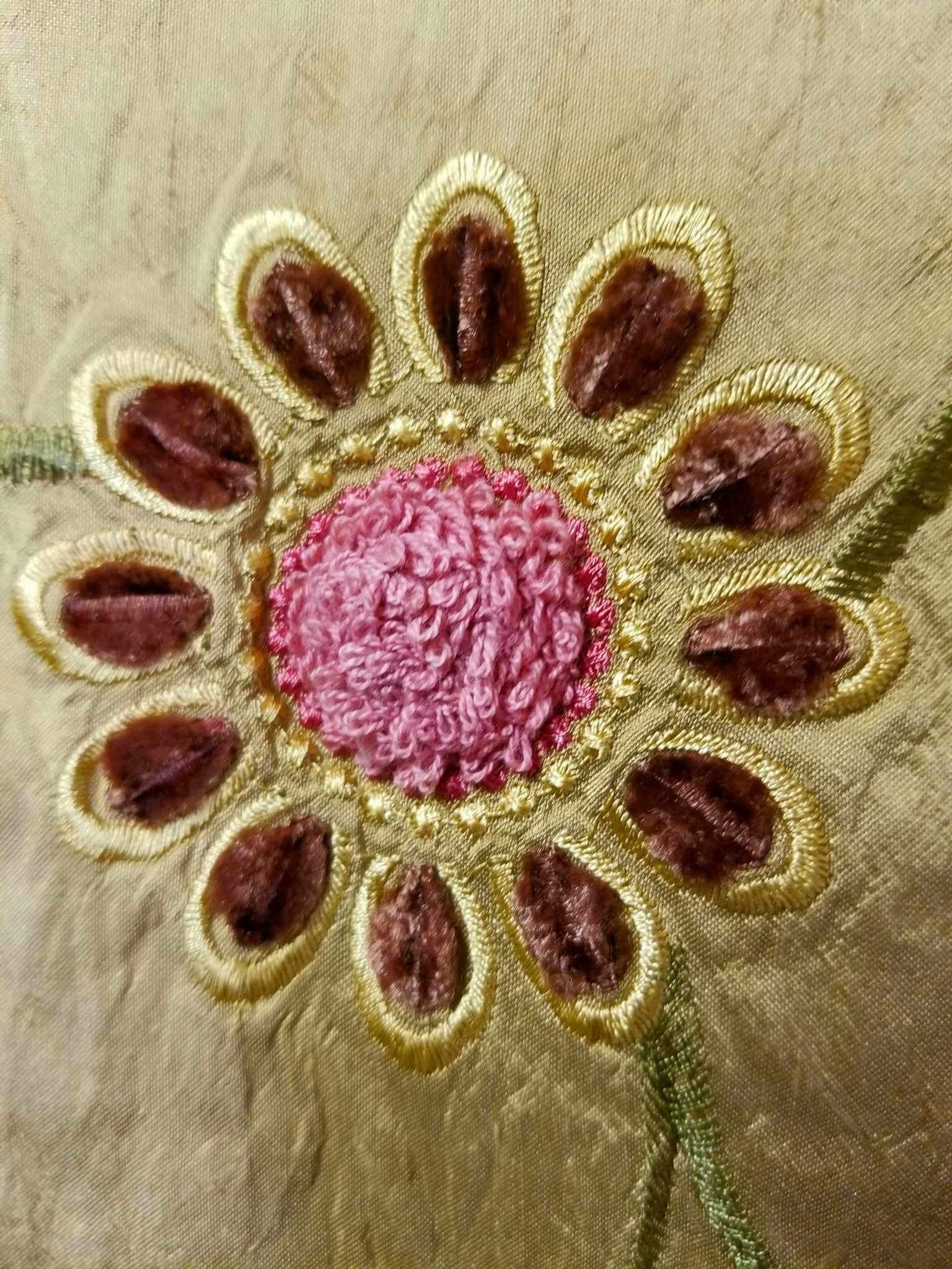 Exquisite Embroidered Silk With Flowers - Etsy