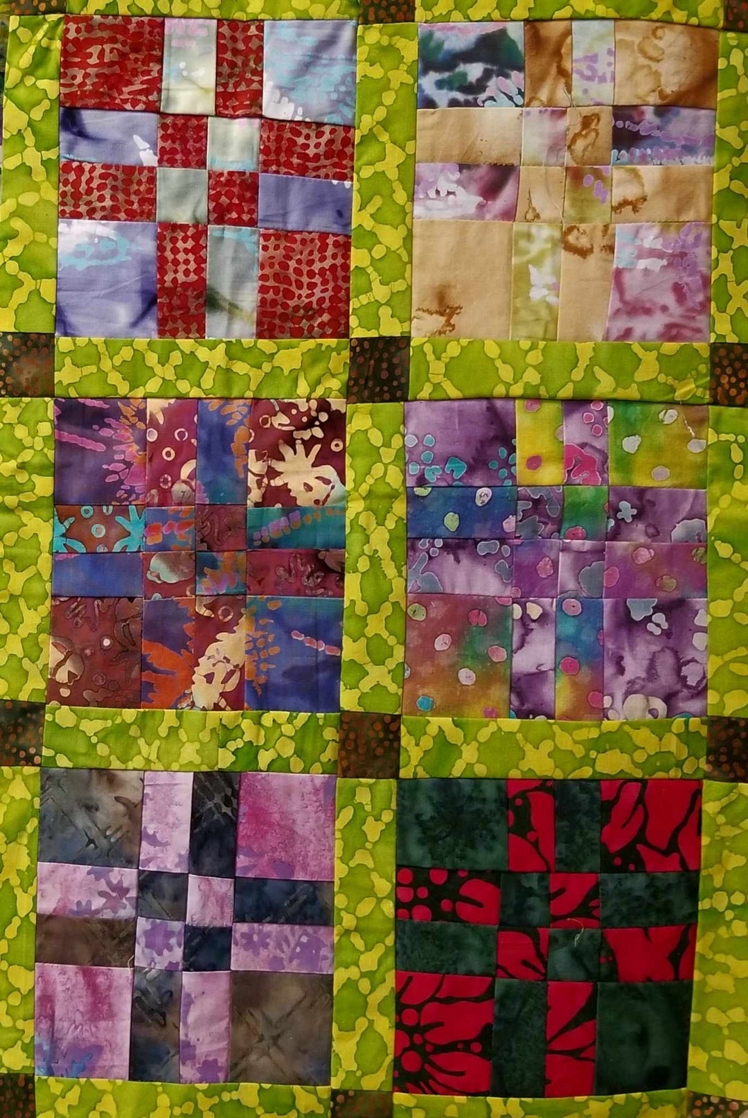 Vintage Hand Made Batik Quilt Starter - Etsy