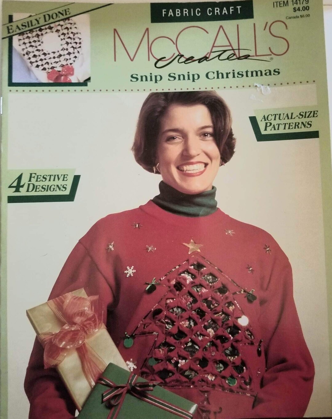 Vintage Mccall's Snip Snip Christmas Pattern 14179 - Size: Adult - Etsy