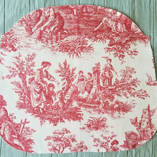 Red Toile Fabric - Etsy
