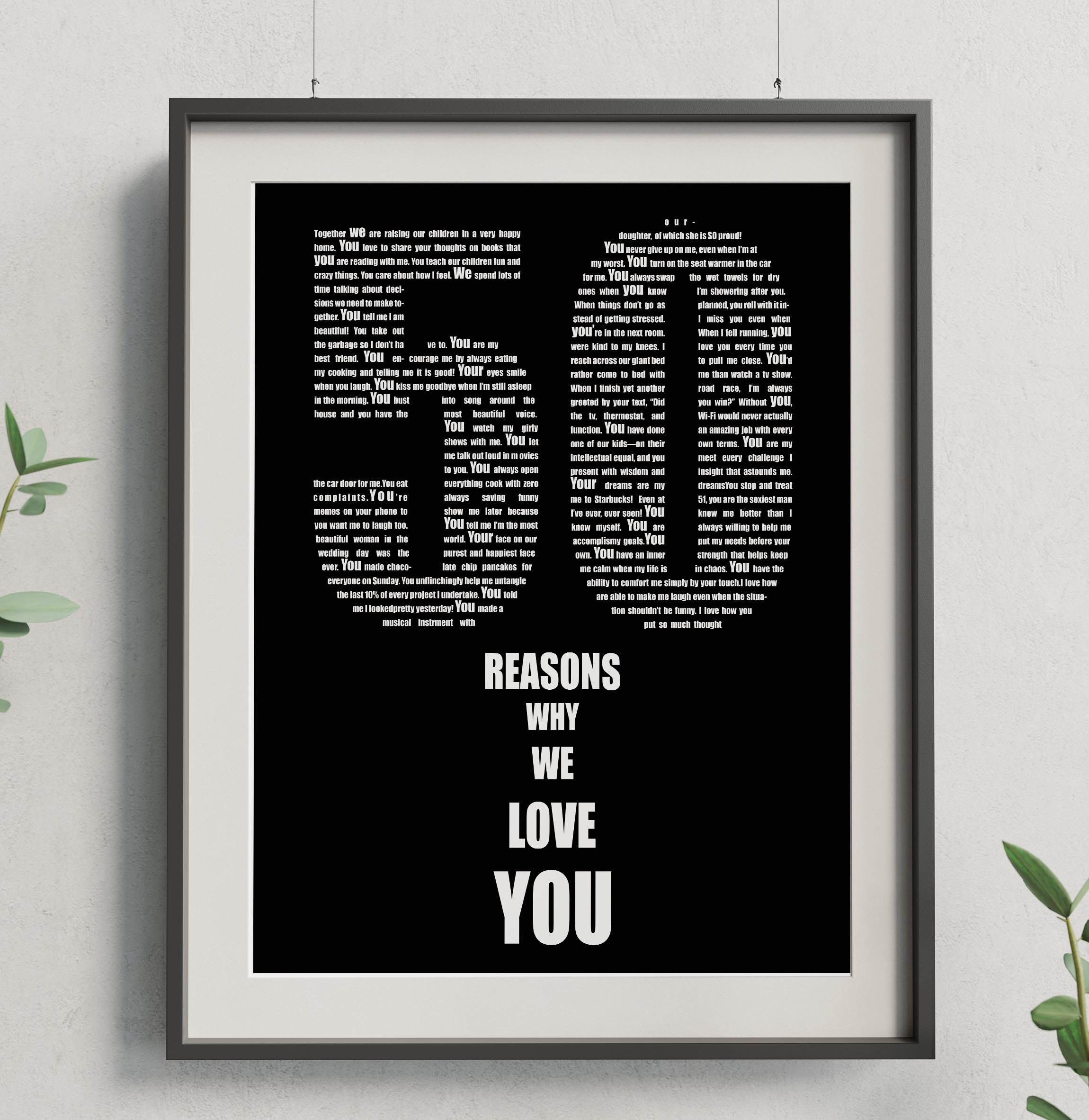 50 Reasons We Love You, 50th Birthday Gift, for Men, Printable Gift 50 ...