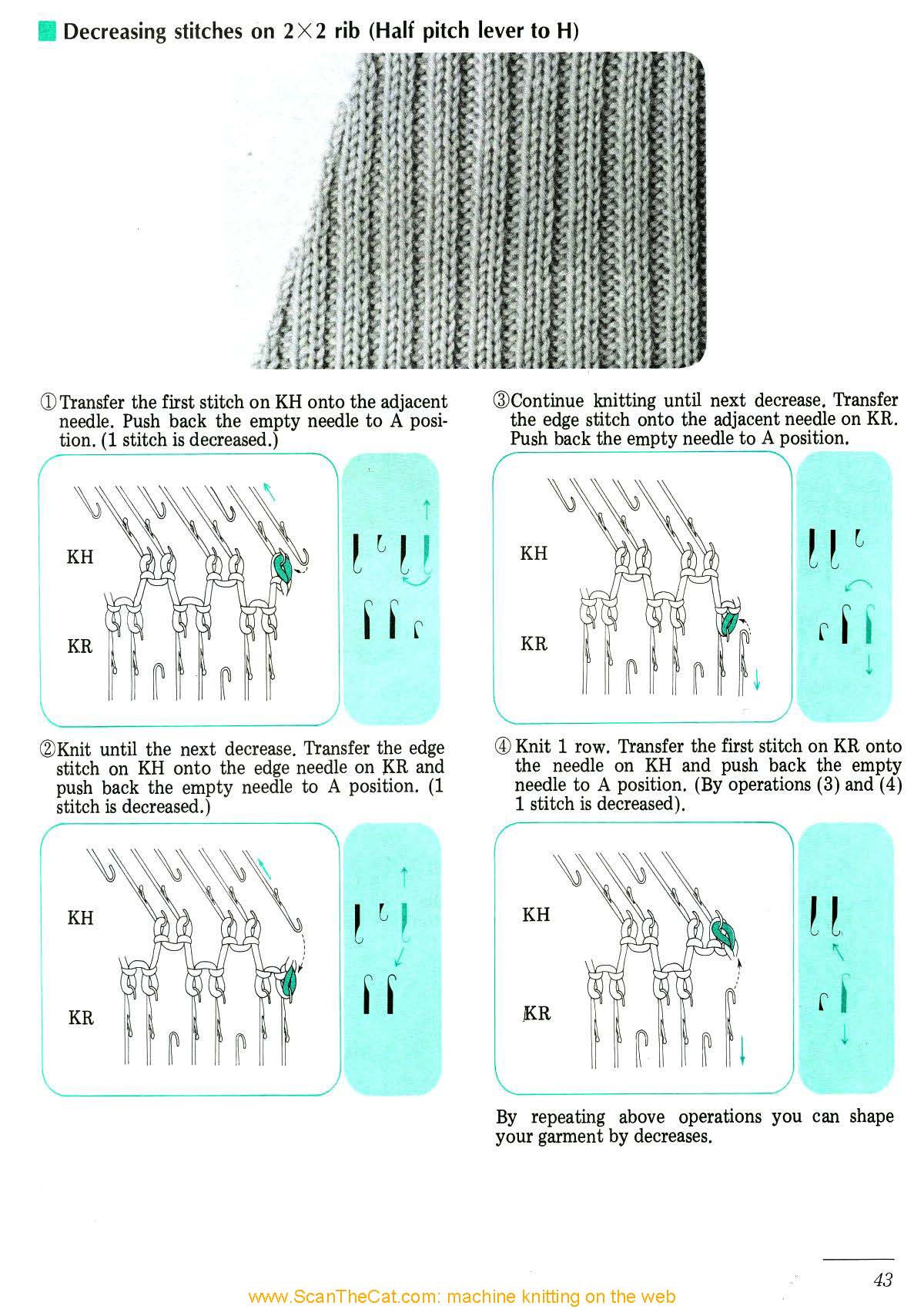 Brother Ribber Techniques , Knitting Machine Tutorial Book, Knitting ...