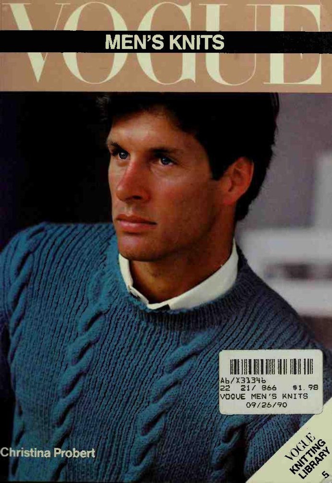 Vintage Knitting Book, Mens Knits , Sweater Patterns Book, Adults Knit ...