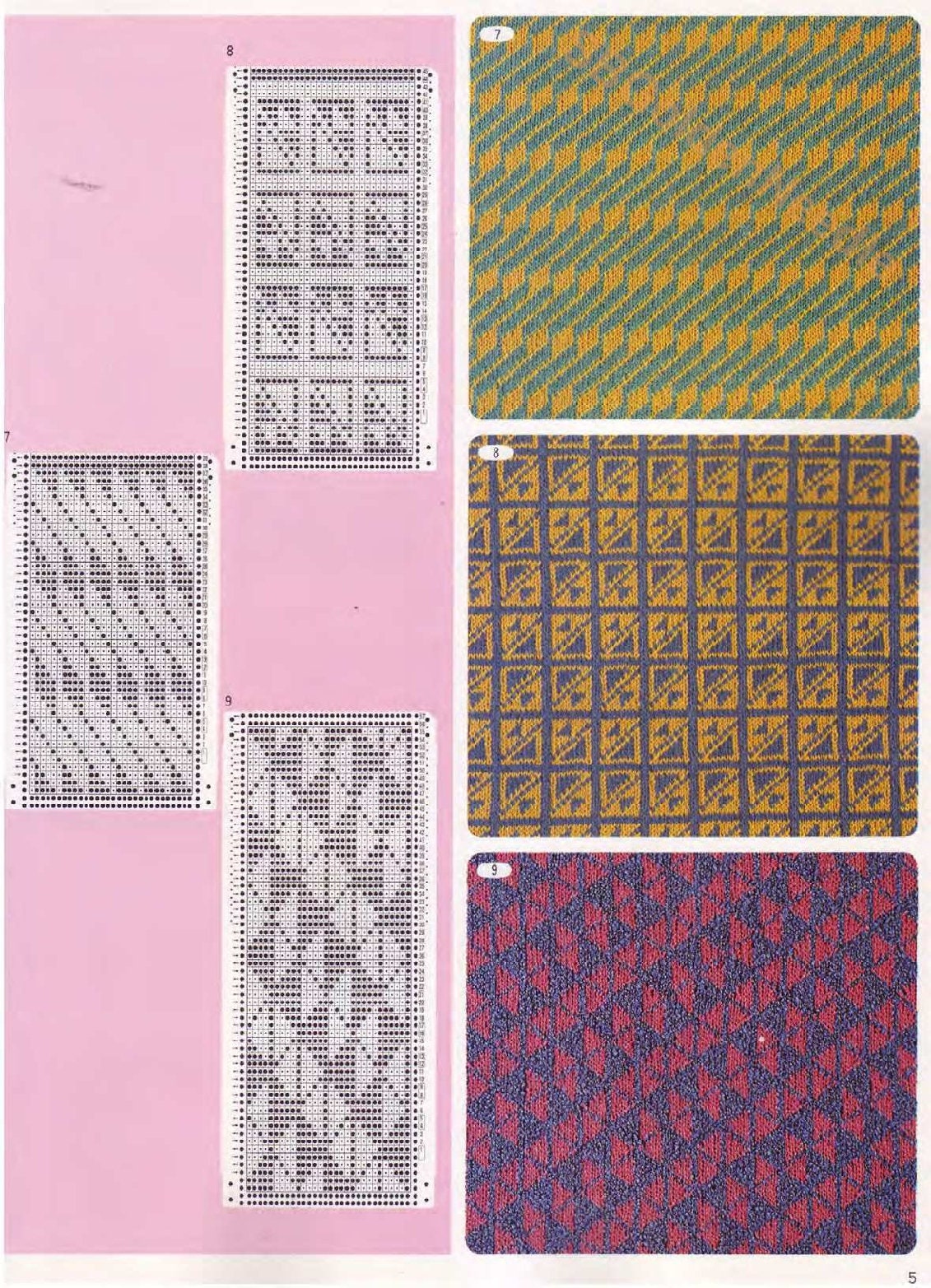 SILVER REED Stitch Pattern Book, Machine Knitting Magazine, Punch Card ...