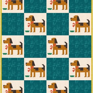Dog Quilt Pattern Pdf, Digital Quilt Block Pattern, Quilt Patterns ...