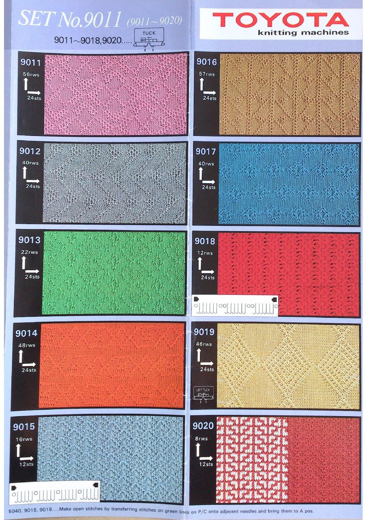 40 Toyota Punch Cards , Knitting Machine Punch Card Patterns , Ebook ...