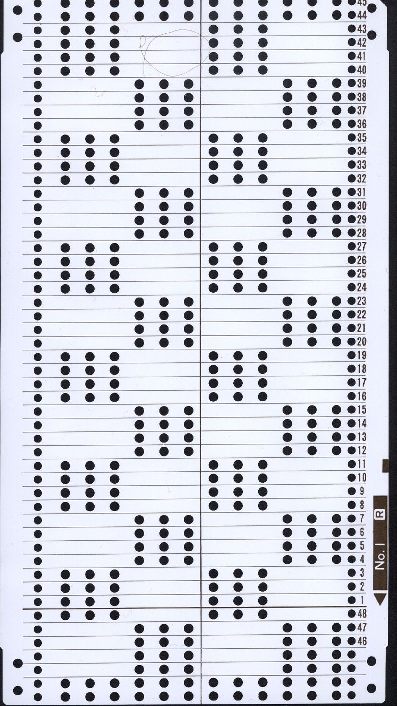 84 SILVER REED Knitting Machines Punch Cards, Machine Knitting Book ...