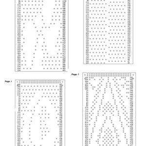 22 X LACE Punch Cards for BROTHER Knitting Machine , Punch Card ...