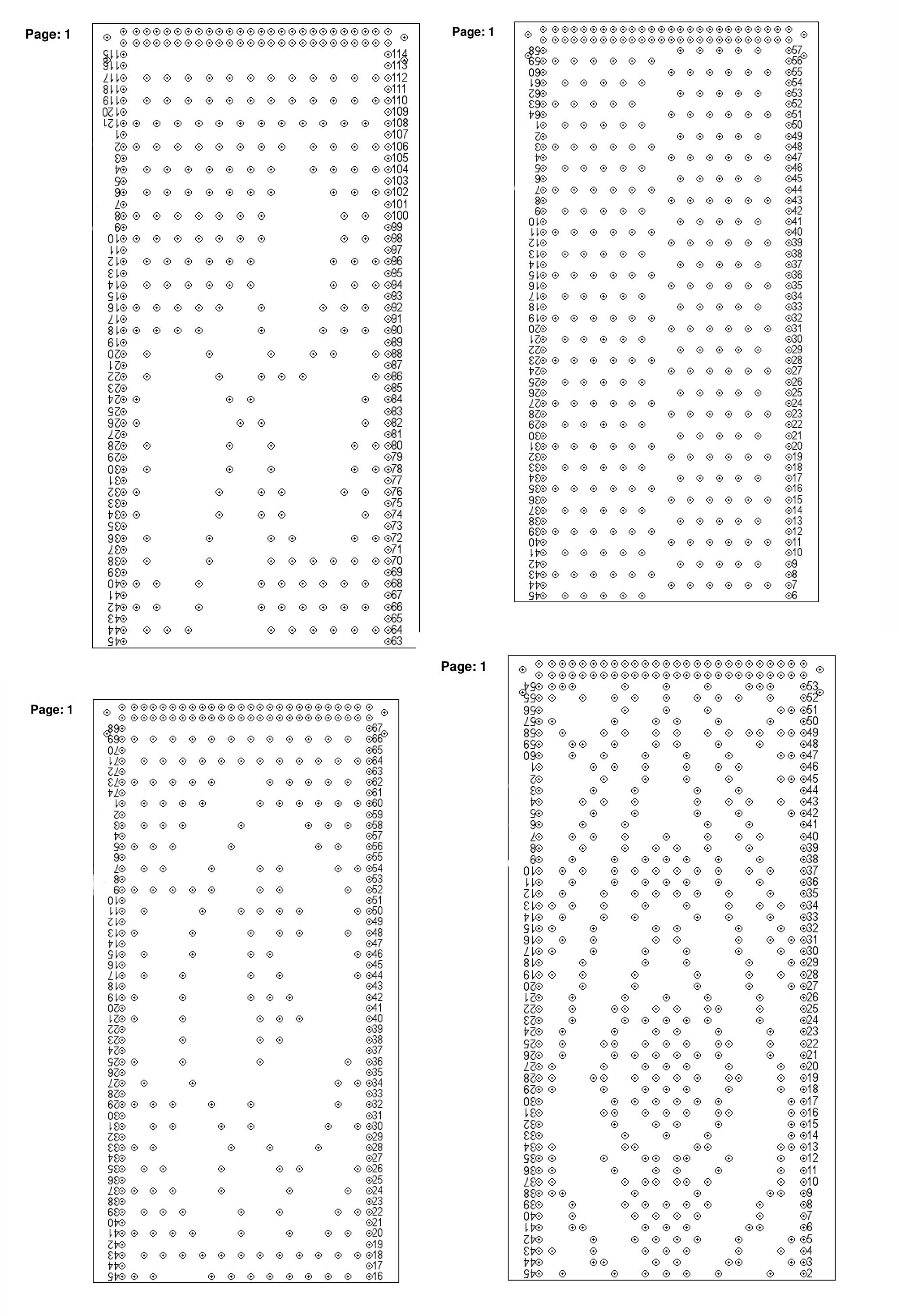 22 X LACE Punch Cards for BROTHER Knitting Machine , Punch Card ...