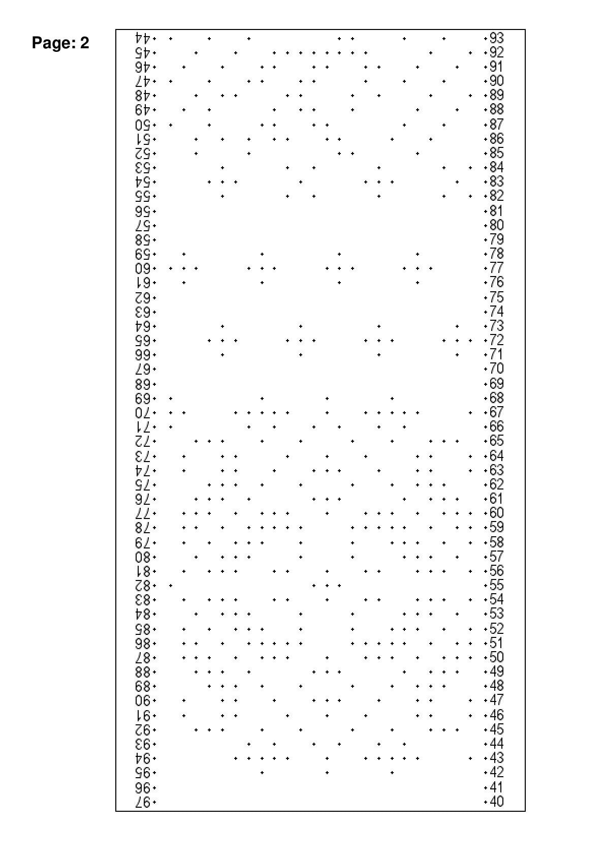 21 X Jacquard Punch Cards for Knitting Machine, 24 Stitches Punch Card ...