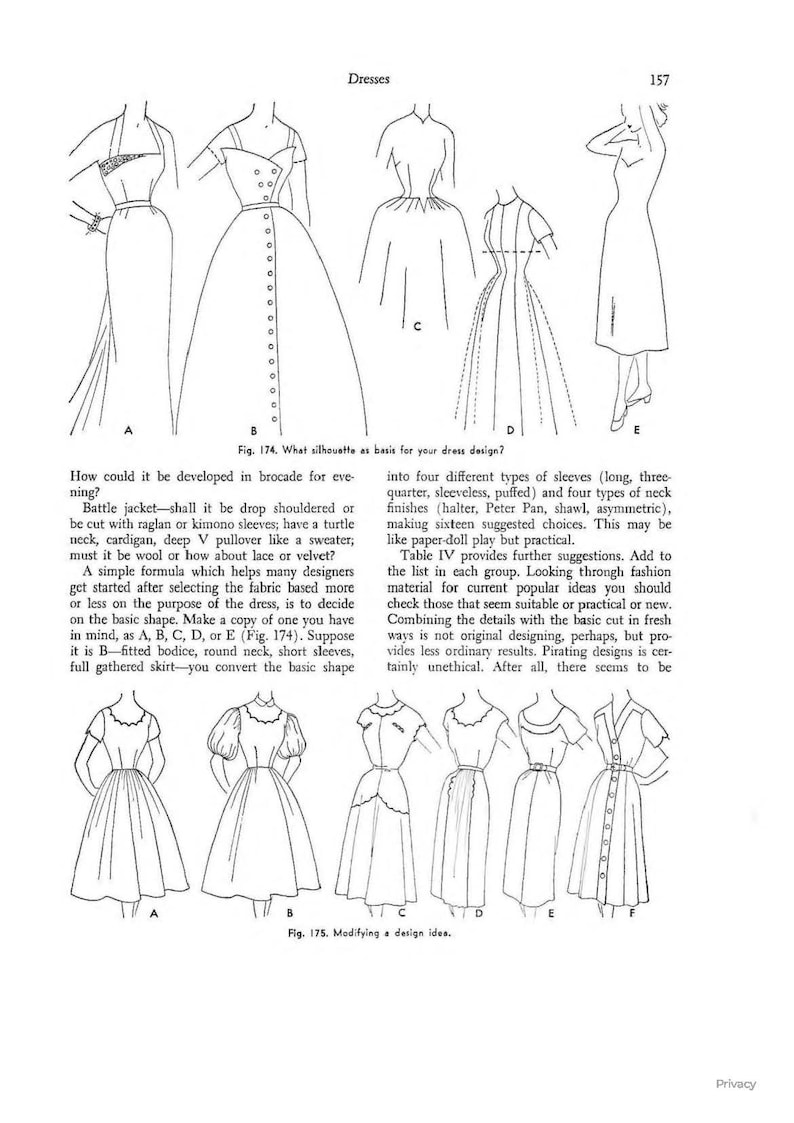 Vintage Sewing Patterns Drafting Book: 1940s Fashion Designs (PDF ...