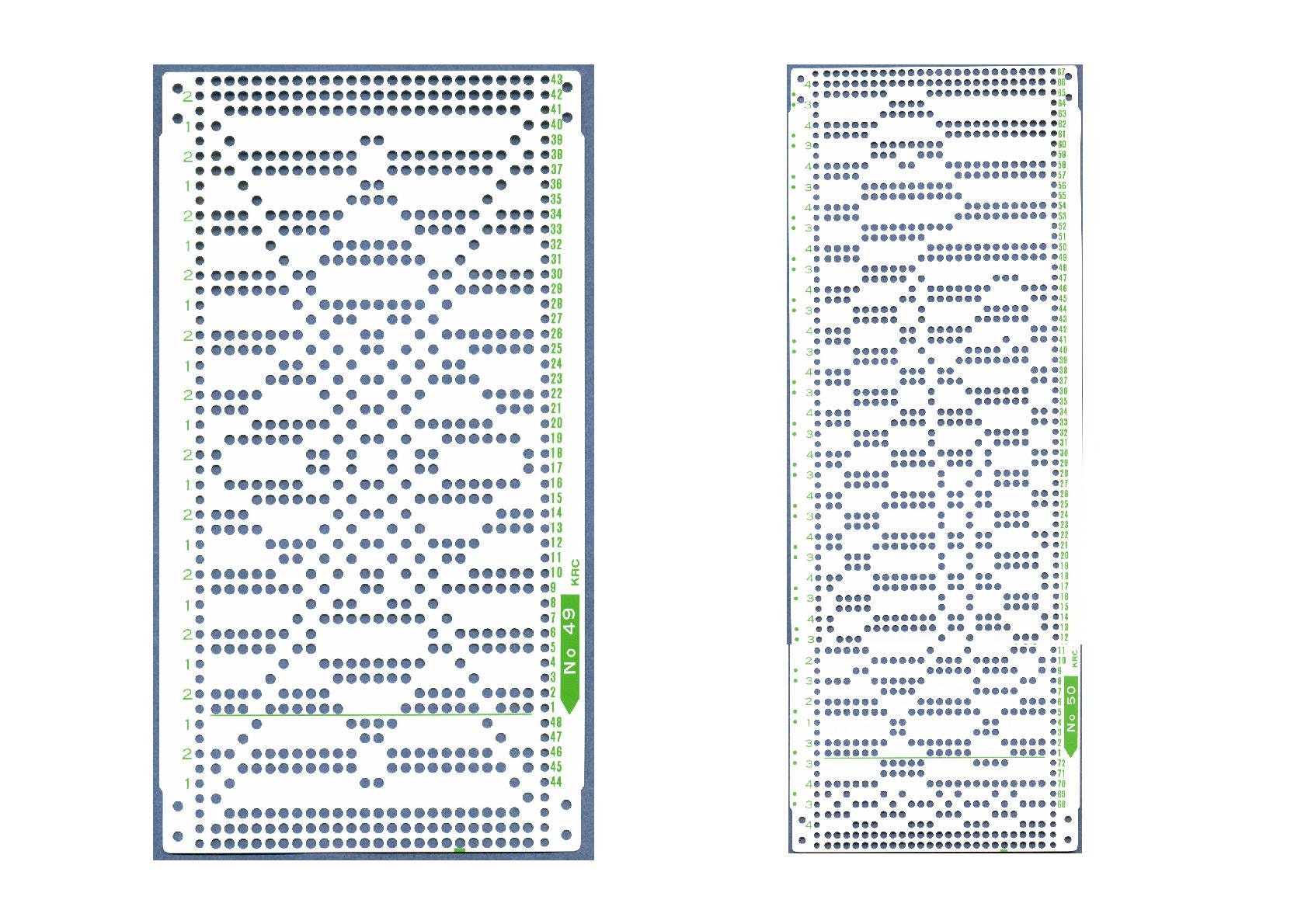 20x KHC820 KHC830 Brother Punch Cards Knitting Machine - Etsy