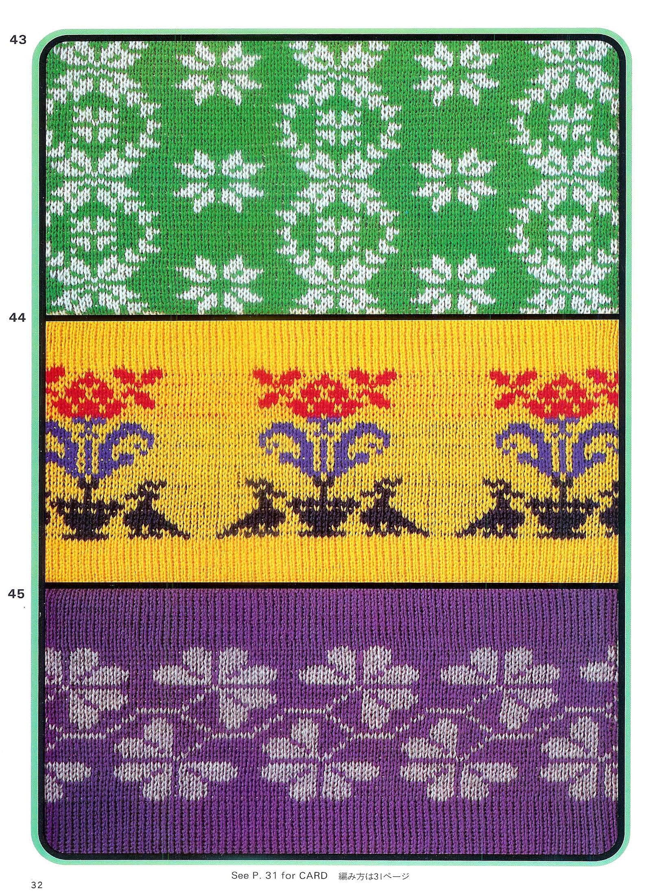 45 Patterns for Knitting Machine, Machine Knitting Book, Punchcard ...