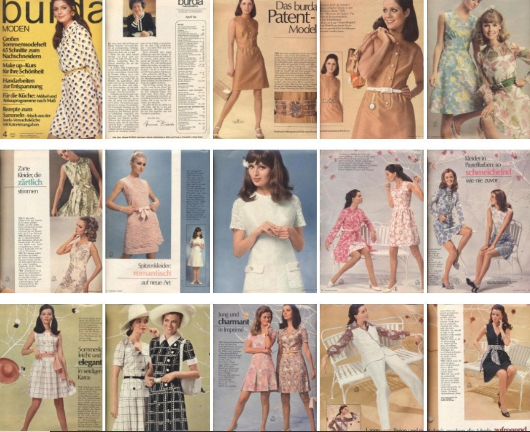 4/1969 Burda Moden , Burda 1960s, Vintage Sewing Patterns, Vintage Burda Fashion, 1960s Sewing ...