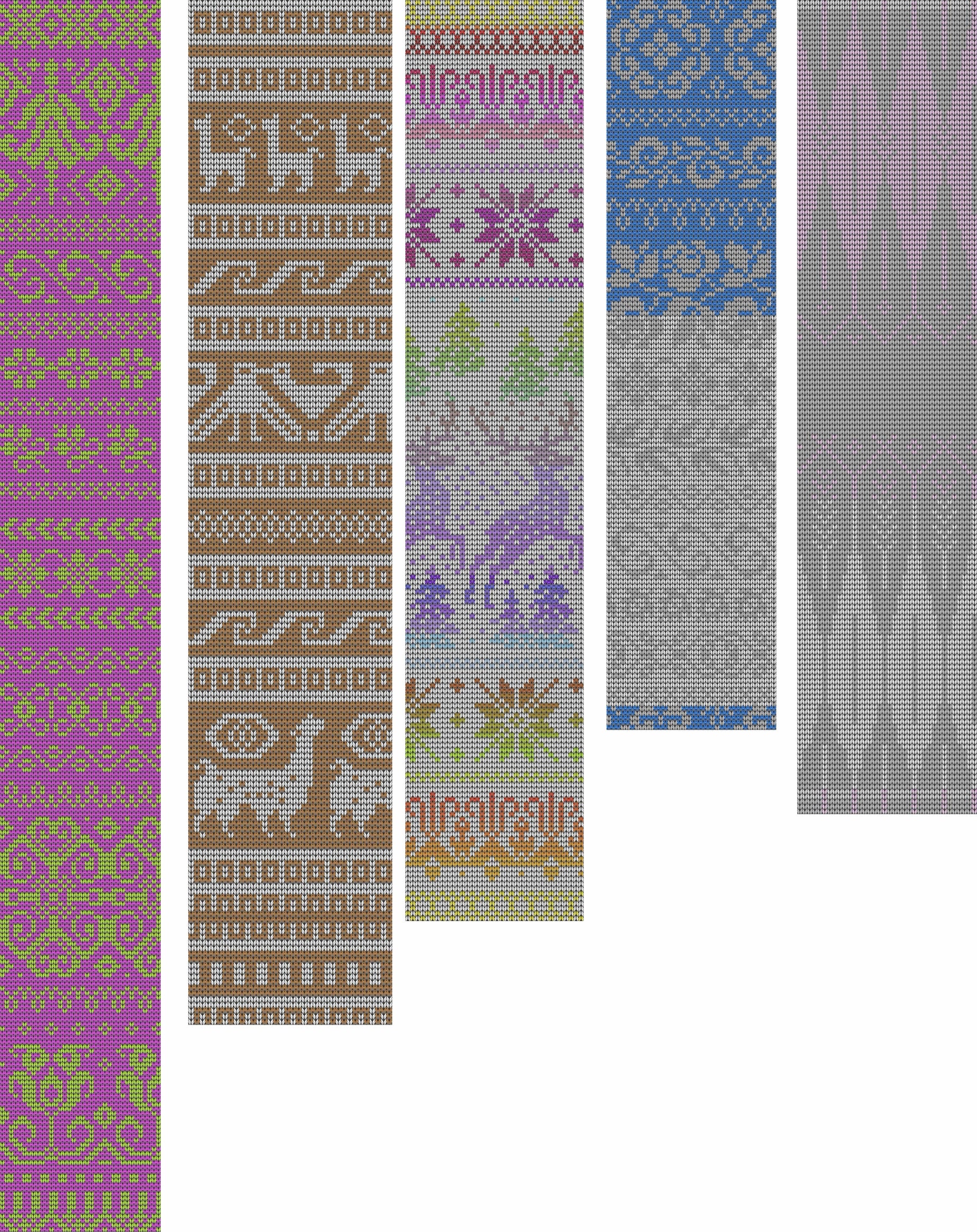 21 X Jacquard Punch Cards for Knitting Machine, 24 Stitches Punch Card ...